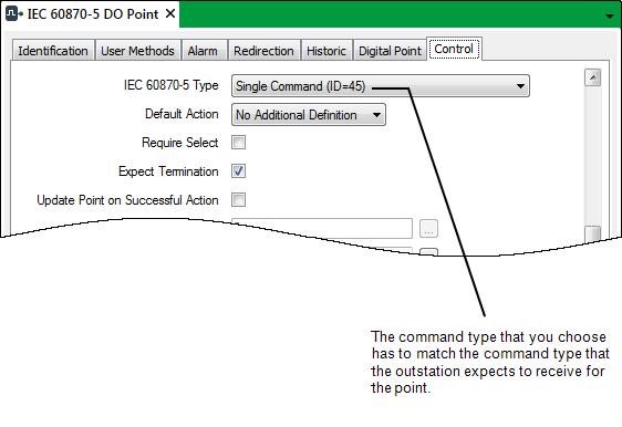 Iec 60870 5 Driver Guide Specify The Format In Which To Transfer Control Data Configuring